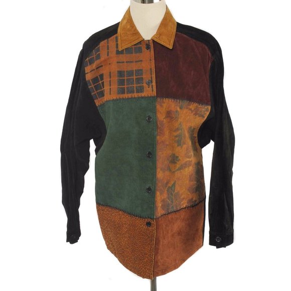 Vintage | Jackets & Coats | Vintage Erez Levy Genuine Suede Patchwork ...